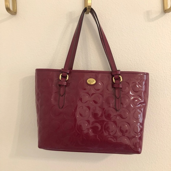 Coach | Bags | Coach Burgundy Handbag | Poshmark